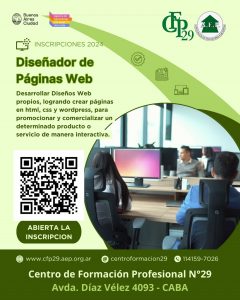 Diseñador de Páginas Web - CFP N° 29